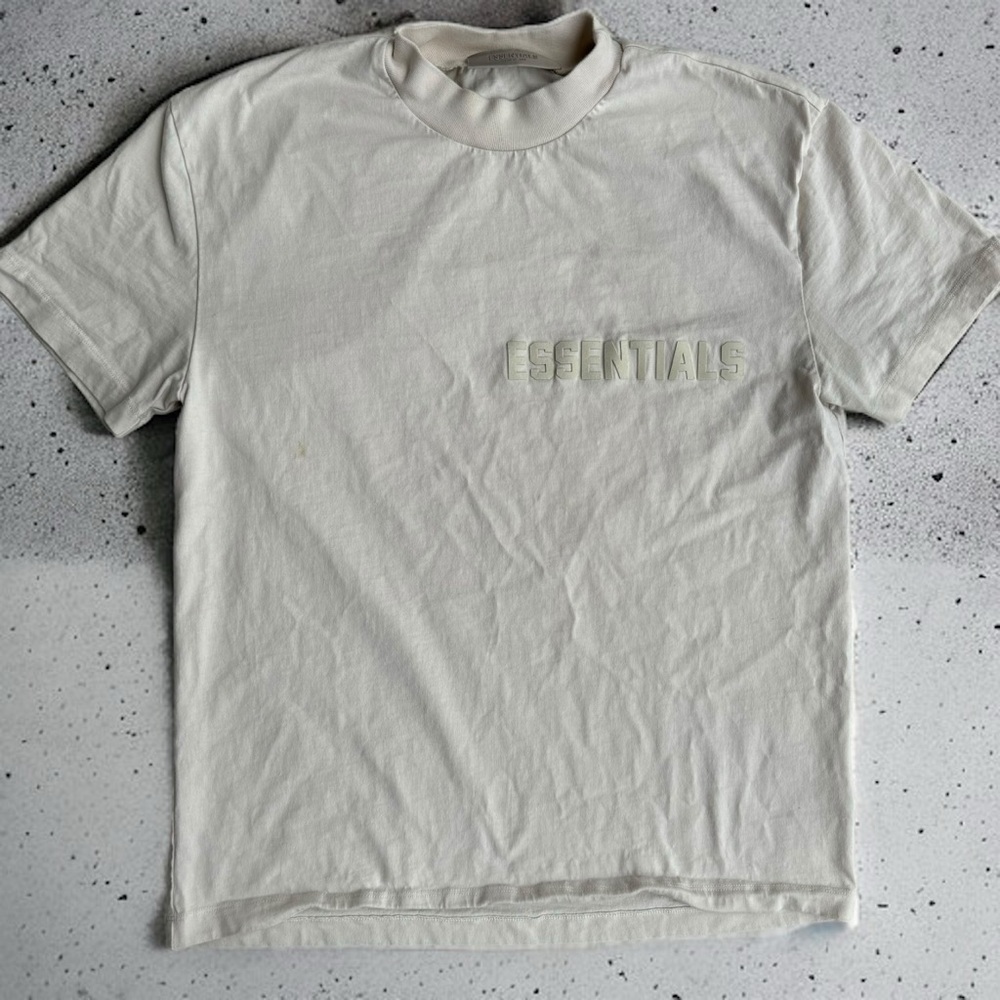 Fear Of God Essentials Beige Tee Shirt Earth Tone San… - Gem